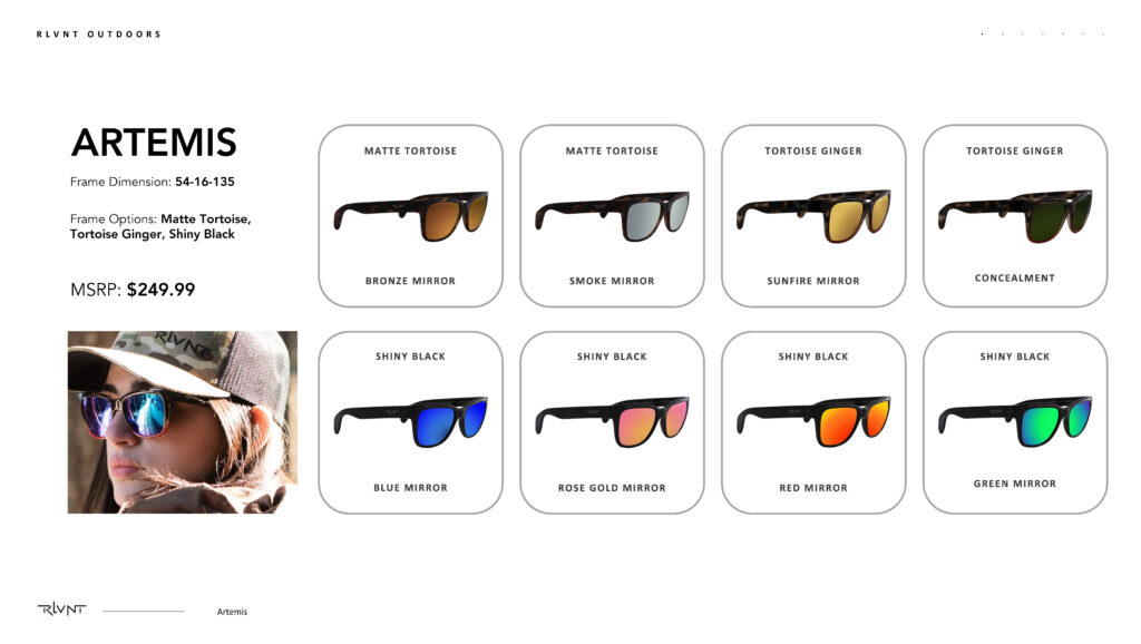 Artemis Women's Polarized Narrow Sunglasses for Adventures - RLVNT